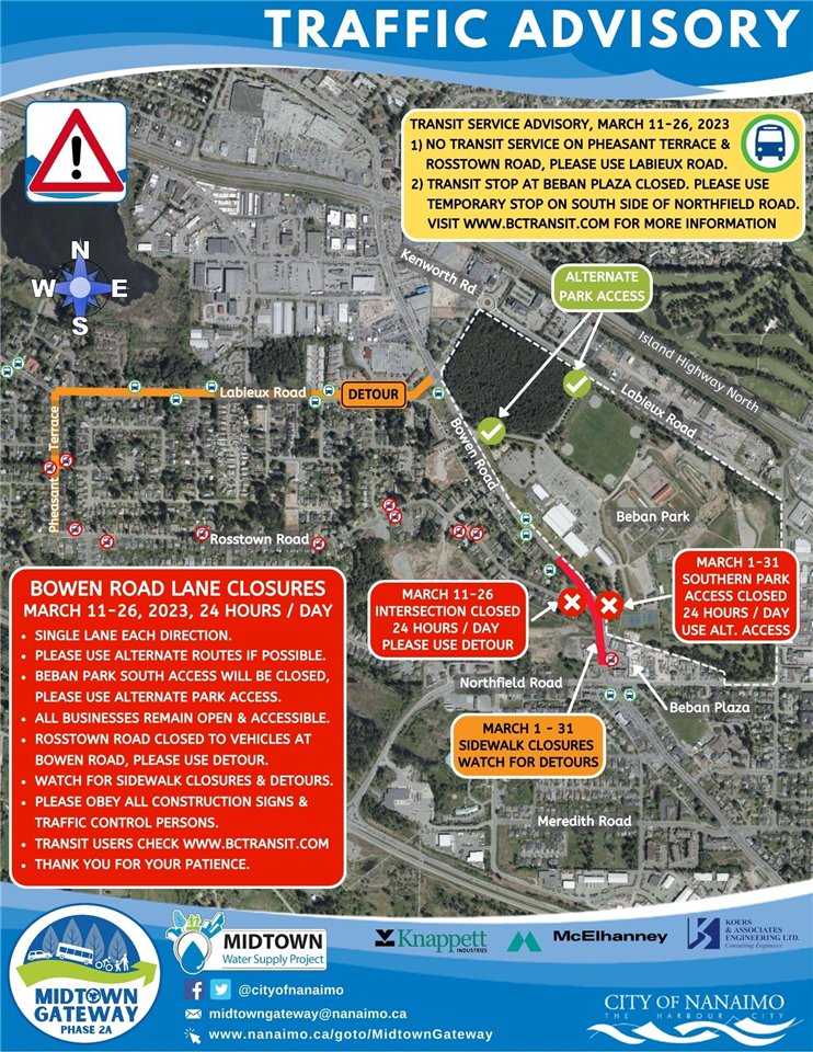 City infrastructure upgrades on Bowen Road to result in delays and ...