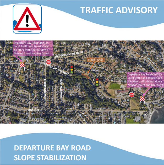 Upcoming work to lead to temporary closure on Departure Bay Road | City ...